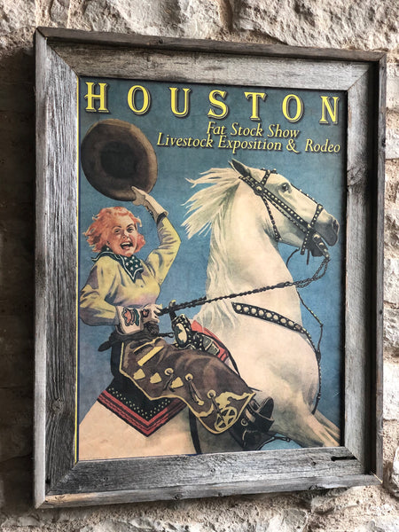 Framed Vintage Rodeo Poster – Blue Star Trading